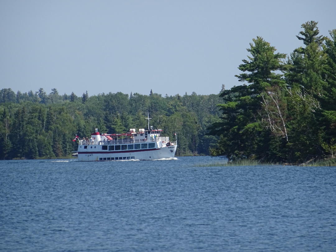 MS Kenora cruising towards Sioux Narrows